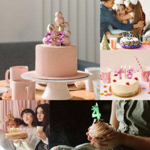 Pink Number 3 Birthday Candle丨3rd ​Birthday Party Pink Theme Decorations丨3D Crown Designed Number Candles for Birthday Cake Topper Decorations（3 Candle Pink）