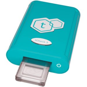 tcheck 3 portable potency tester with reusable tray | uv spectrometer for accurate potency testing - herbal kit for infusions, edibles, concentrates & oils (not for flower testing) blue