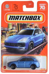 matchbox porsche cayenne turbo, blue 78/100