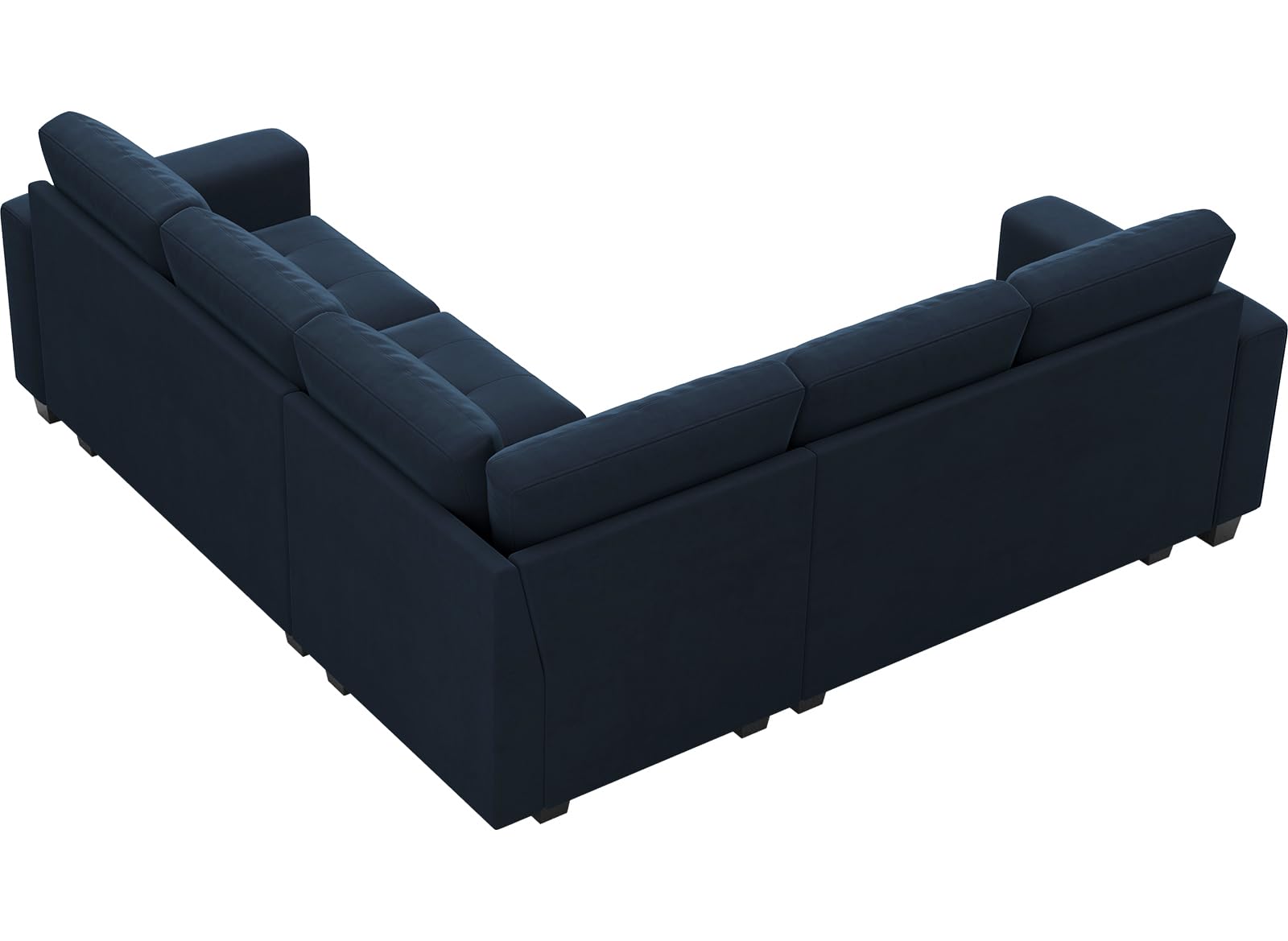 Belffin Velvet Modular Sectional Sofa Convertible Sectional Sofa Couch with Reversible Chaise L Shaped 4 Seater Corner Sofa Couch Blue