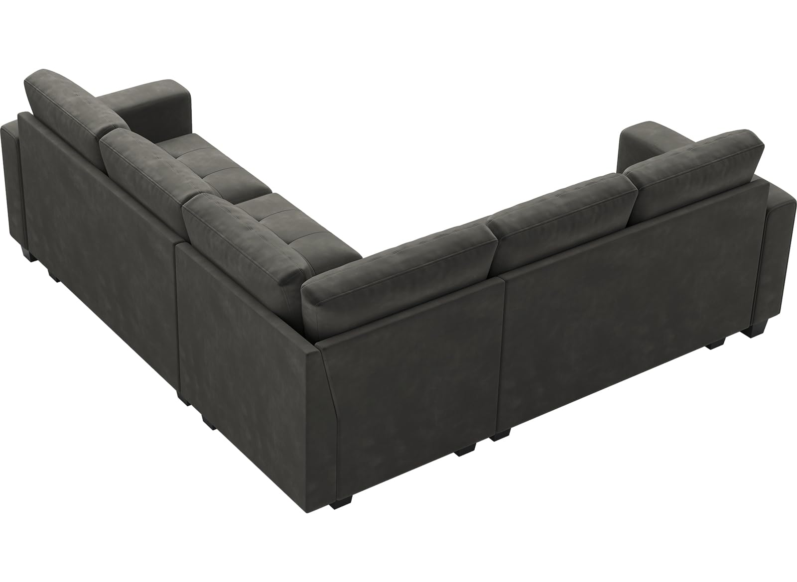 Belffin Velvet Modular Sectional Sofa Convertible Sectional Sofa Couch with Reversible Chaise L Shaped 4 Seater Corner Sofa Couch Grey