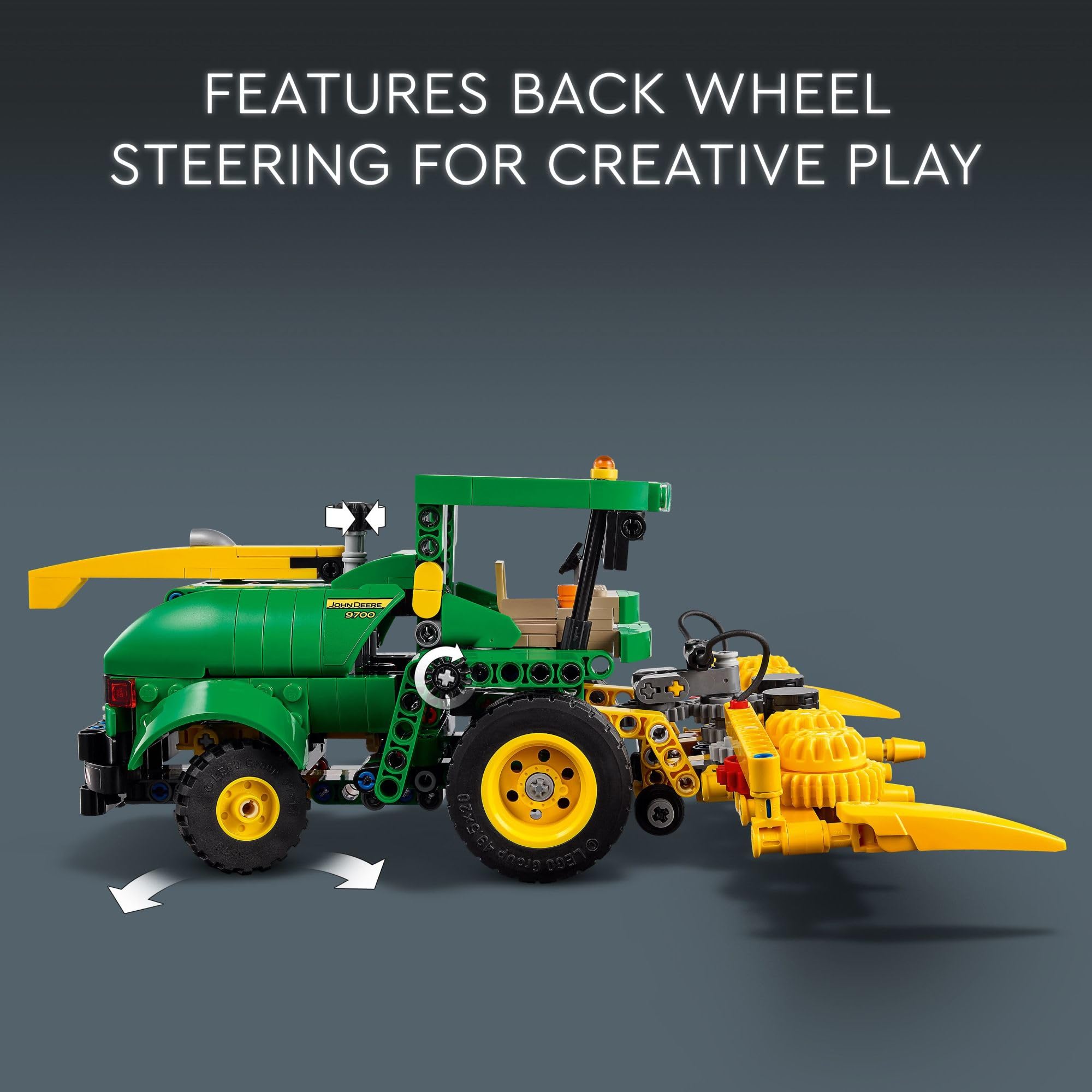 LEGO Technic John Deere 9700 Forage Harvester Tractor Toy, Buildable Farm Toy for Imaginative Play, Kids Truck Gift for Boys and Girls Ages 9 and Up who Love Farming Vehicles, 42168