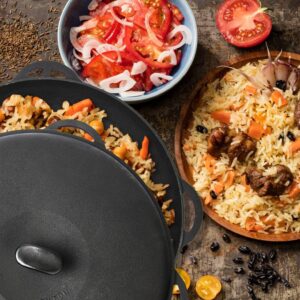 Dutch Oven Pot with Lid Syton 31.7 Quarts (30 L) - Camping Dutch Oven - Cast Iron Cookware Set - Uzbek Kazan Cast Iron – Premium Camping Cookware