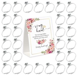 ring hunt game, bridal shower game, bridal shower decoration, bachelorette decoration party, engagement party game, bridal shower party ring scavenger hunt-jzxb005