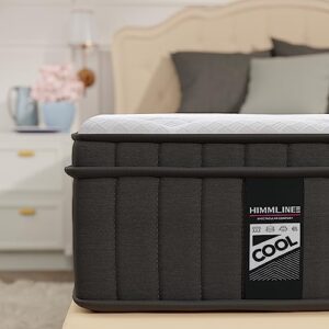 HIMMLINE Twin Mattress, 10 Inch Hybrid Mattress, Gel Memory Foam and Pocket Spring Twin Bed Mattress in a Box, Medium Feel, Cooler Sleep & Pressure Relief, 75”*39”, 120 Nights Risk-Free Trial