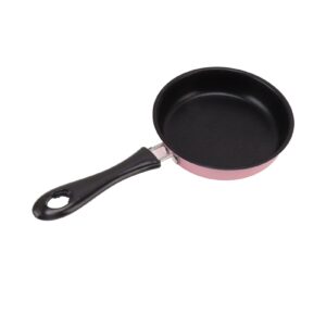 Kitchen Frying Pan, Mini Stainless Steel Prevent Stick Induction Kitchen Cooker Pot Round Breakfast Small Fry Egg Pan with Long Handle 12cm ()