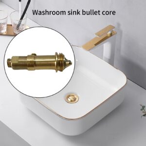 Begino 2Pcs Pop Up Bolt Basin Bath Sink Drain Waste Click Clack Brass Push Spring Plug for Most Sink Tub Basin Drain Stopper