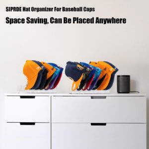 SIPRDE Hat Stand for Baseball Caps Display and Organizer - 2 Pack, No Install Acrylic Hat Holder for 14 Baseball Caps for Bedroom, Closet, Dresser(Clear)