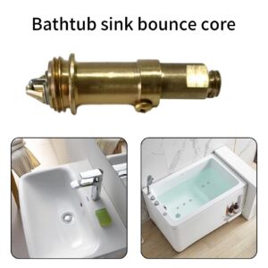 Begino 2Pcs Pop Up Bolt Basin Bath Sink Drain Waste Click Clack Brass Push Spring Plug for Most Sink Tub Basin Drain Stopper