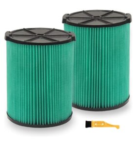 vf6000 wet/dry replacement filter for ridgid 5-20 gallon wet dry vacuums wd5500 wd0671 wd6425 wd7000 wd1280 wd1851 wd1680 wd1956 rv2400a 1400rv rv2600b,fit for husky 6-9 gallon vacs 2 pack