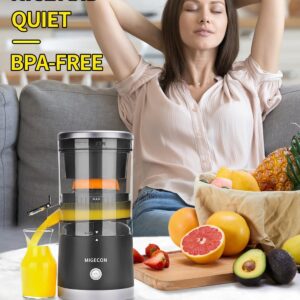 Electric Citrus Juicer Machines,Citrus Juicer Machines with USB and Cleaning Brush,portable electric juicer for making fresh orange juice,squeezing oranges,lemons,kiwi fruit,and grapefruit(Black)