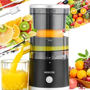 Electric Citrus Juicer Machines,Citrus Juicer Machines with USB and Cleaning Brush,portable electric juicer for making fresh orange juice,squeezing oranges,lemons,kiwi fruit,and grapefruit(Black)