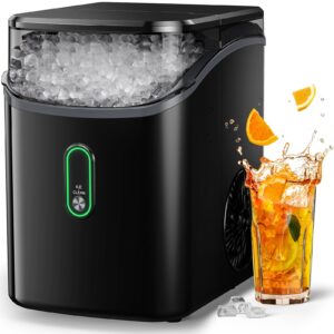 silonn nugget ice maker countertop, pebble ice maker with soft chewable ice, one-click operation ice machine with self-cleaning, 34lbs/24h for home,kitchen,office