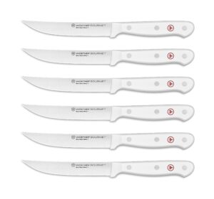 wÜsthof gourmet white 6-piece steak knife set