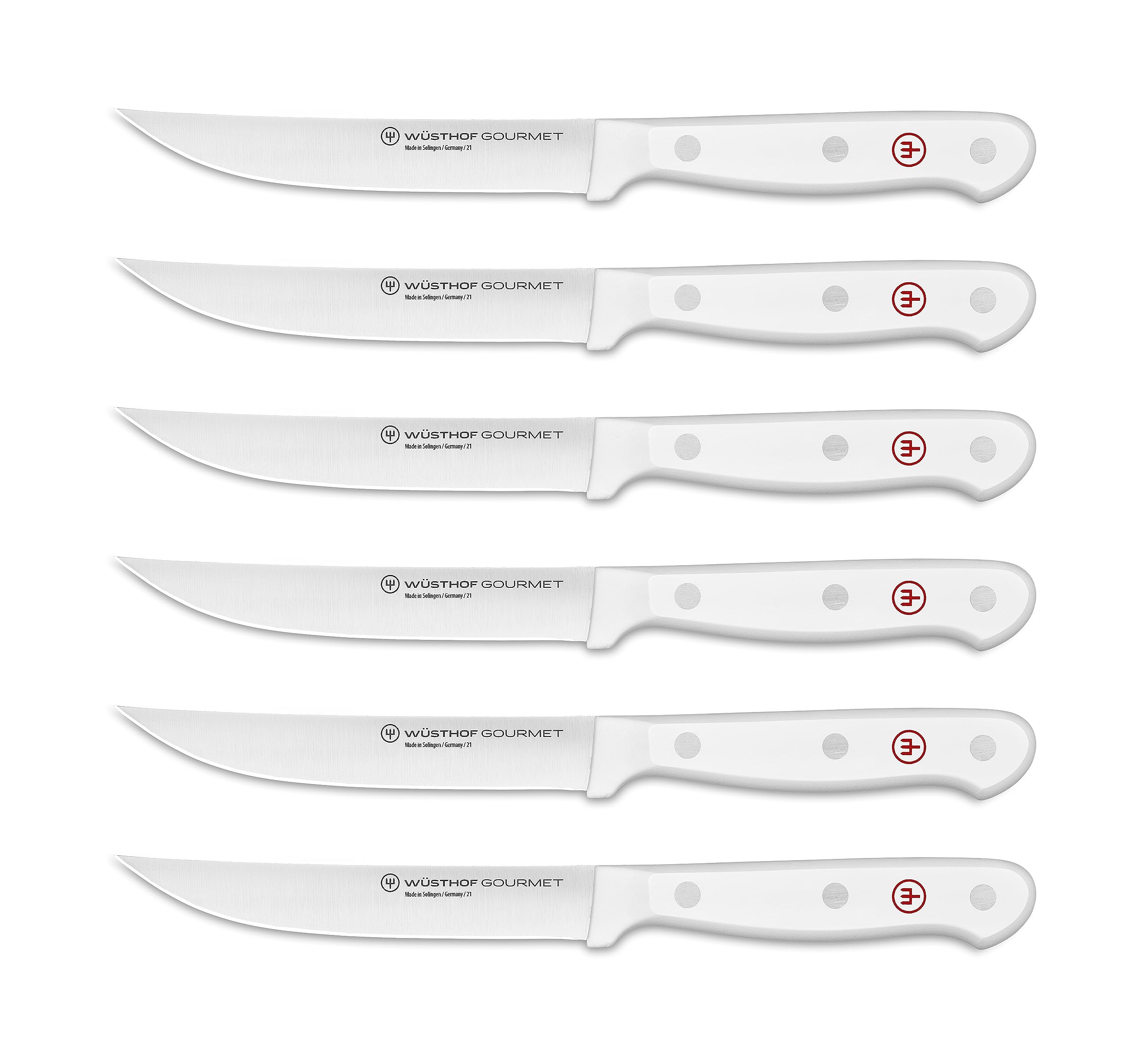 WÜSTHOF Gourmet White 6-Piece Steak Knife Set