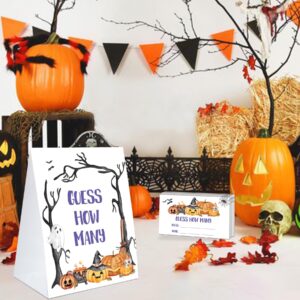 Halloween Theme Guess how many (1 double-sided printed sign and 50 game cards), Halloween decorations, Halloween ideas, Halloween party games, baby shower games WSJCTG001