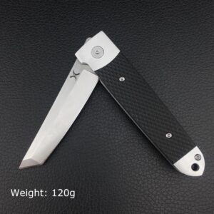 8.2 Inch EDC Oyabun 26T Folding Knife, Tanto Folding Knife with 3.2 Inch 7Cr13Mov Blade, Glass-Filled Nylon Handle, Flipper Opening Tactical Pocket Knife with Pocketclip Liner Lock