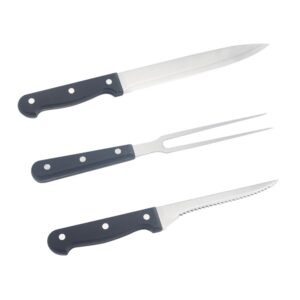 multi-function carving knife & meat fork plus serrated edge bread slicing knife set,delux chefs carving knives for thanksgiving turkey