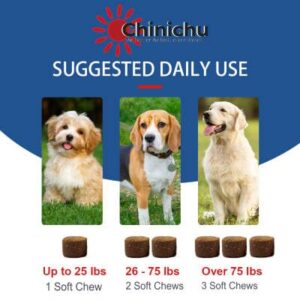 Chinichu Dog Allergy Relief - Soft Chews for Skin & Seasonal Allergies - Anti Itch - Omega 3 Probiotics - Salmon Oil Digestive Health - Salmon Flavor - 120 Count (Seafood, Small)