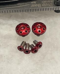 red stainless torx screws for kizer drop bear knife pivot scale & pocket clip