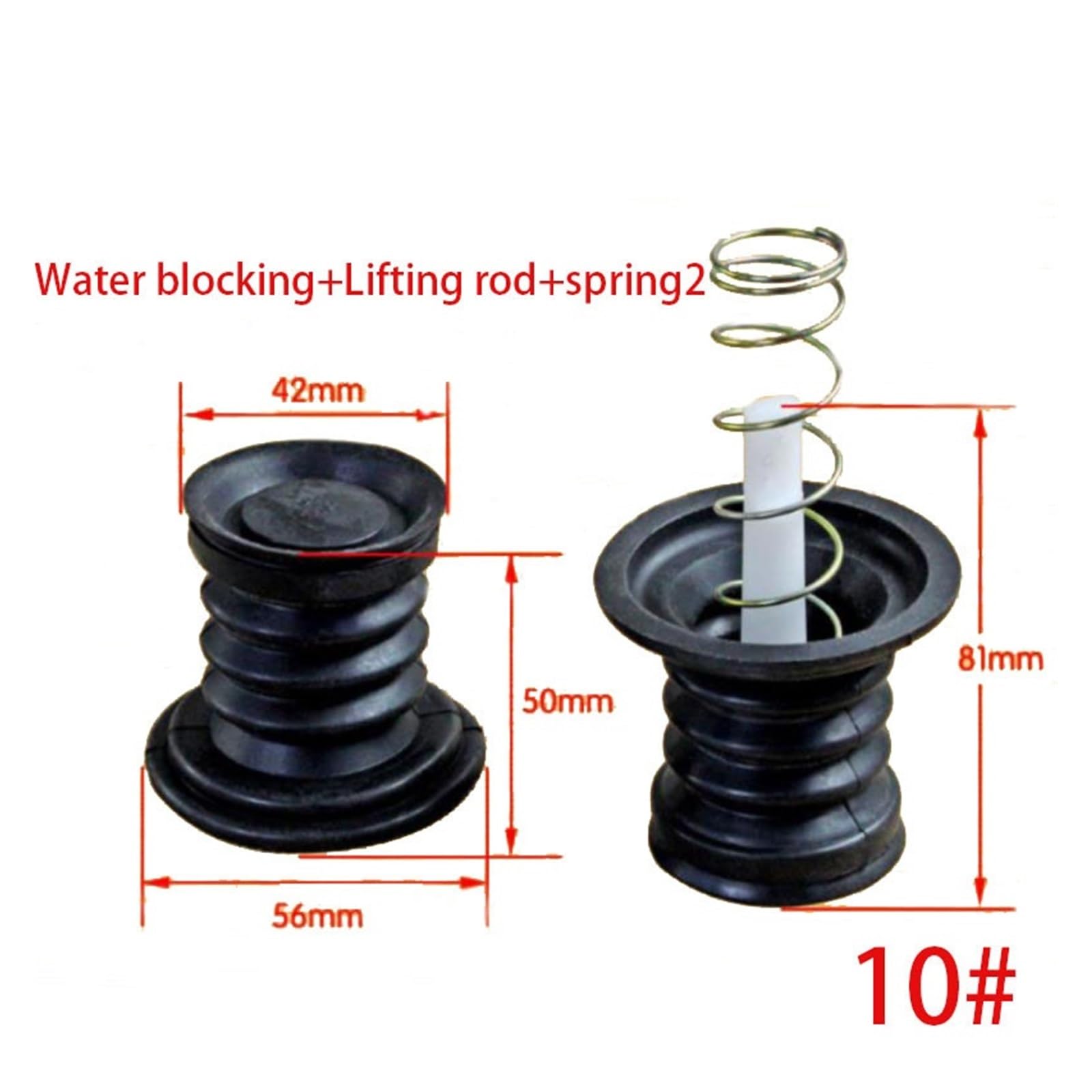 MiJob Washing Machine Water Blocking Water Seal Drainage Drain Valve Rubber Pad Plug Drain Valve Core Spring