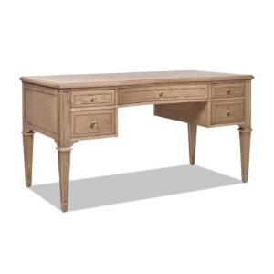 jennifer taylor home jth luxe dauphin gold accent 5-drawer executive desk