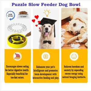 C and E Limited Awesome Puzzle Slow Feeder Dog Bowl; Prevents & Relieves Anxiety & Boredom! Better Digestion Leads to a Happier & Healthier Pet. Wonderful Enrichment Dog Bowl, Dog Puzzle Bowl