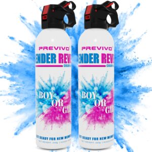 previvo gender reveal fire extinguisher set - 2 pcs bule gender reveal smoke spray - 100% biodegradable party supplies- for memorable baby gender reveal decorations & ideas(large size)