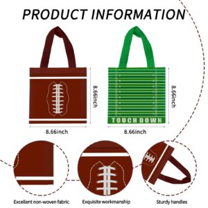 HABDJILTY 20 Pcs Football Party Decorations Football Favor Bags Goodie Gift Non-woven Bags Reusable for Football Games Birthday Party Supplies