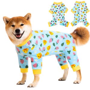 pupsooft dog recovery suit for small medium large dogs, pet onesie after surgery comfort dog bodysuit anti licking (small, blue)