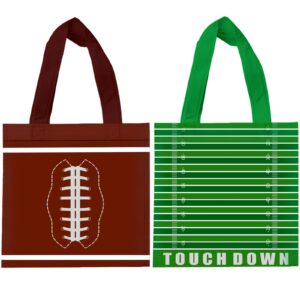 habdjilty 20 pcs football party decorations football favor bags goodie gift non-woven bags reusable for football games birthday party supplies