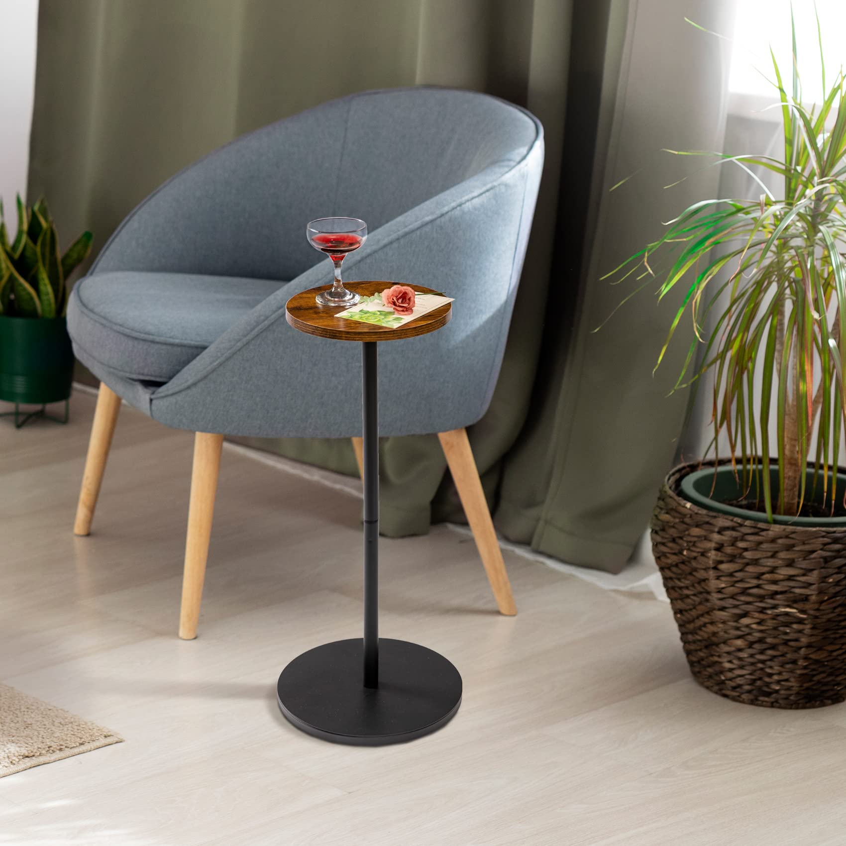 Small Drink Table For Small Spaces Pedestal Side Table Martini Table Cocktail Table Small Side Table Small End Table Small Round Side Table Small Accent Table Tiny Table Stand For Living Room Bedroom