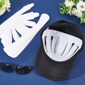 FINGERINSPIRE 24 Pcs Baseball Caps Inserts Shapers Plastic White Hat Inner Support Baseball Bump Cap Holder Flexible & Long Lasting Hat Shaper Universal Cap Inner Liner for Home Store Display Stand