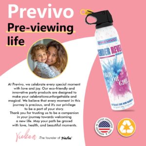 Previvo Gender Reveal Fire Extinguisher Set - 2 Pcs Pink Gender Reveal Smoke Spary - 100% Biodegradable Party Supplies- For Memorable Baby Gender Reveal Decorations & Ideas(Large Size)