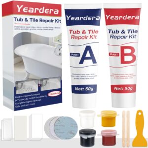 porcelain repair kit, tub and tile repair kit, super strong and persistent bathtub repair kit, quartz countertop repair kits for ceramic, porcelain, marble, quartz, resin, acrylic (ceramic repair kit)