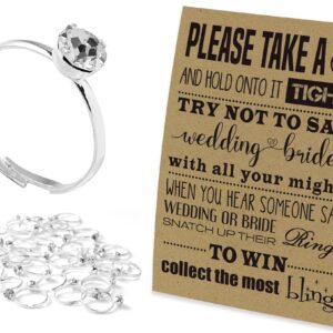 Don't Say Bridal Games, Put A Ring On It Bridal Shower Games,50 Metal rings, Bridal Shower Decorations, Bachelorette Party Games, Wedding Shower Supplies-DSB05