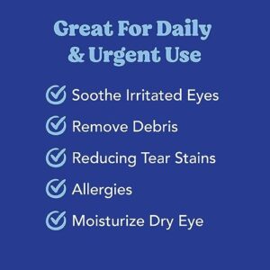 ANGELS' EYES Multi-Purpose Sterile Eye Wash 4 oz Eye Cleaner and Rinse, Tear Stain Reducer for Allergies, Debris, Mucus, Irritation and Weepy Eyes for All Dogs with Boric Acid