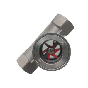 1/2" npt stainless steel 304 sight water flow indicator red impeller 362psi flowmeters pipe accessories (dn15-1/2")