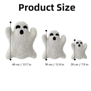 2024 New Ghost Pillow Halloween - Cute Ghost Shaped Plush Pillow, Halloween Ghost Decorative Throw Pillows, Soft Fluffy Plush Stuffed Halloween Ghost Pillow for Halloween Decor (#1-30cm/11.8in)