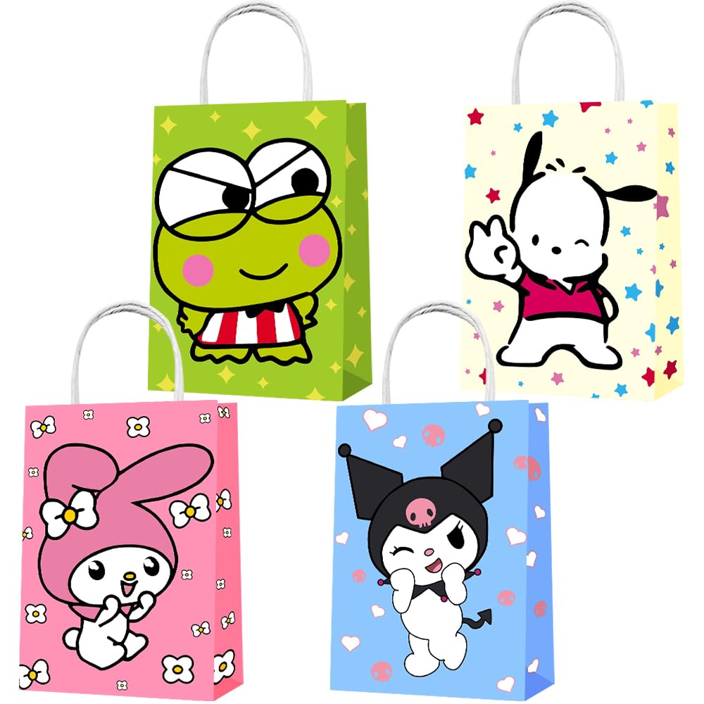 Minamihong Party Favor Bags 16PCS for Rabbit Gift Bags Goodie Bags Rabbit Treat Candy Bags for Rabbit Themed Birthday Party Supplies Decorations