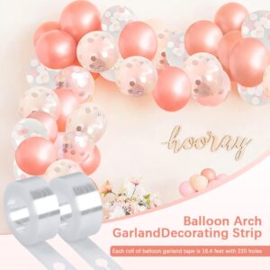 Balloon Arch Kit Decorating Strip Kit For Balloon Garland, Halloween Christmas Birthday Fall Decorations Balloon Tape Strip Party Wedding Baby Shower Gender Reveal Decorations 32.8 Feet