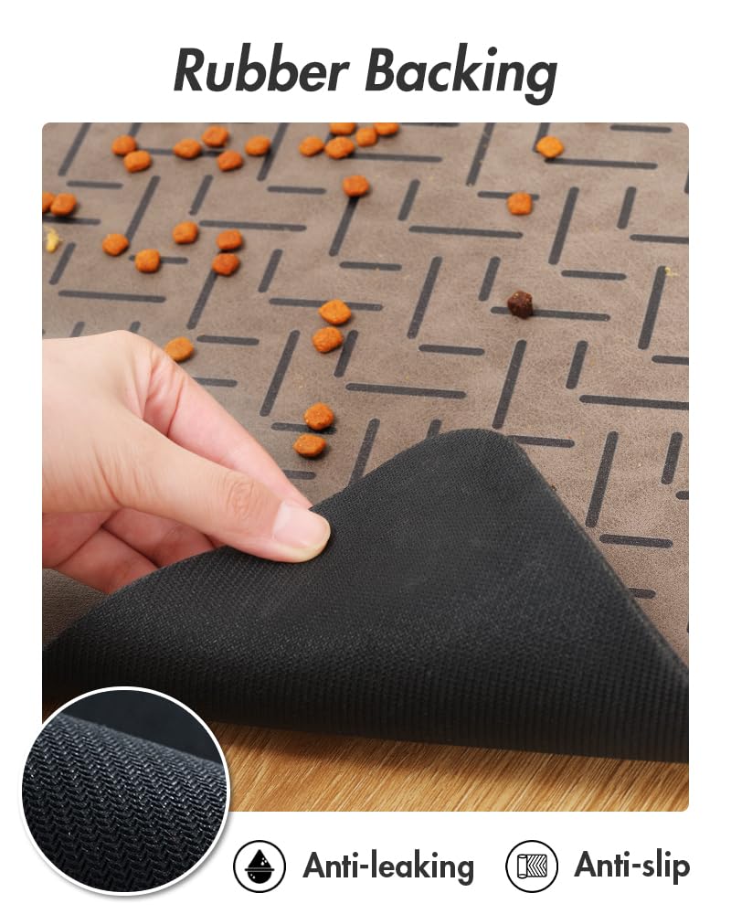 MontVoo-Absorbent Pet Feeding Mat-No Stains Quick Dry Dog Mat for Food and Water Bowl-Rubber Backing Dog Food Mat Dog Water Dispenser Mat-Dog Accessories Pet Supplies-Dog Water Bowl for Messy Drinkers