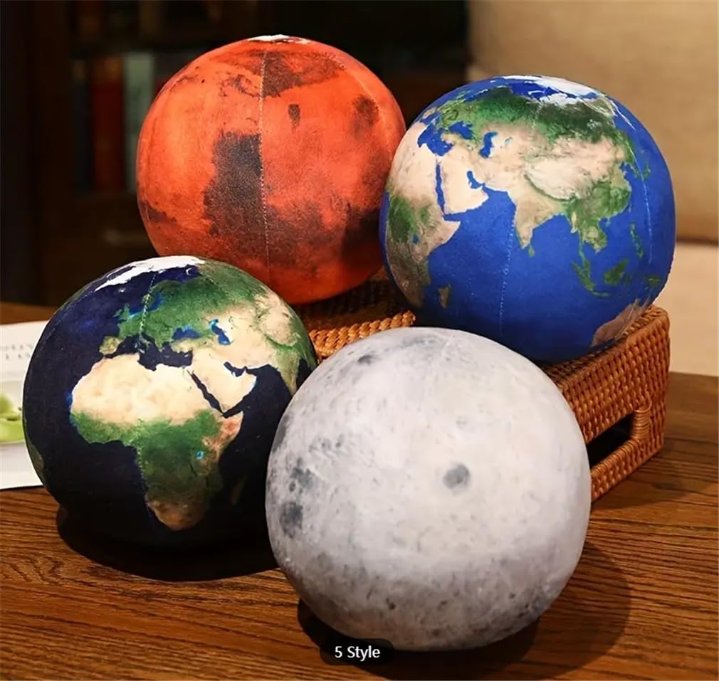 WeightedPlush 10in Blue Earth Planet Plush Pillow, Soft Realistic Mars Moon Sun Stuffed Animal Globe Plushies Toys Learning Science Astronomy Space Solar System Educational Stuffed (Sun)