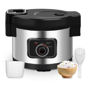 werkweit commercial rice cooker large rice cooker 50cup(cooked)/25cup (uncooked), 1850w 13l rice cooker for restaurant canteen party commercial rice warmer for 24h