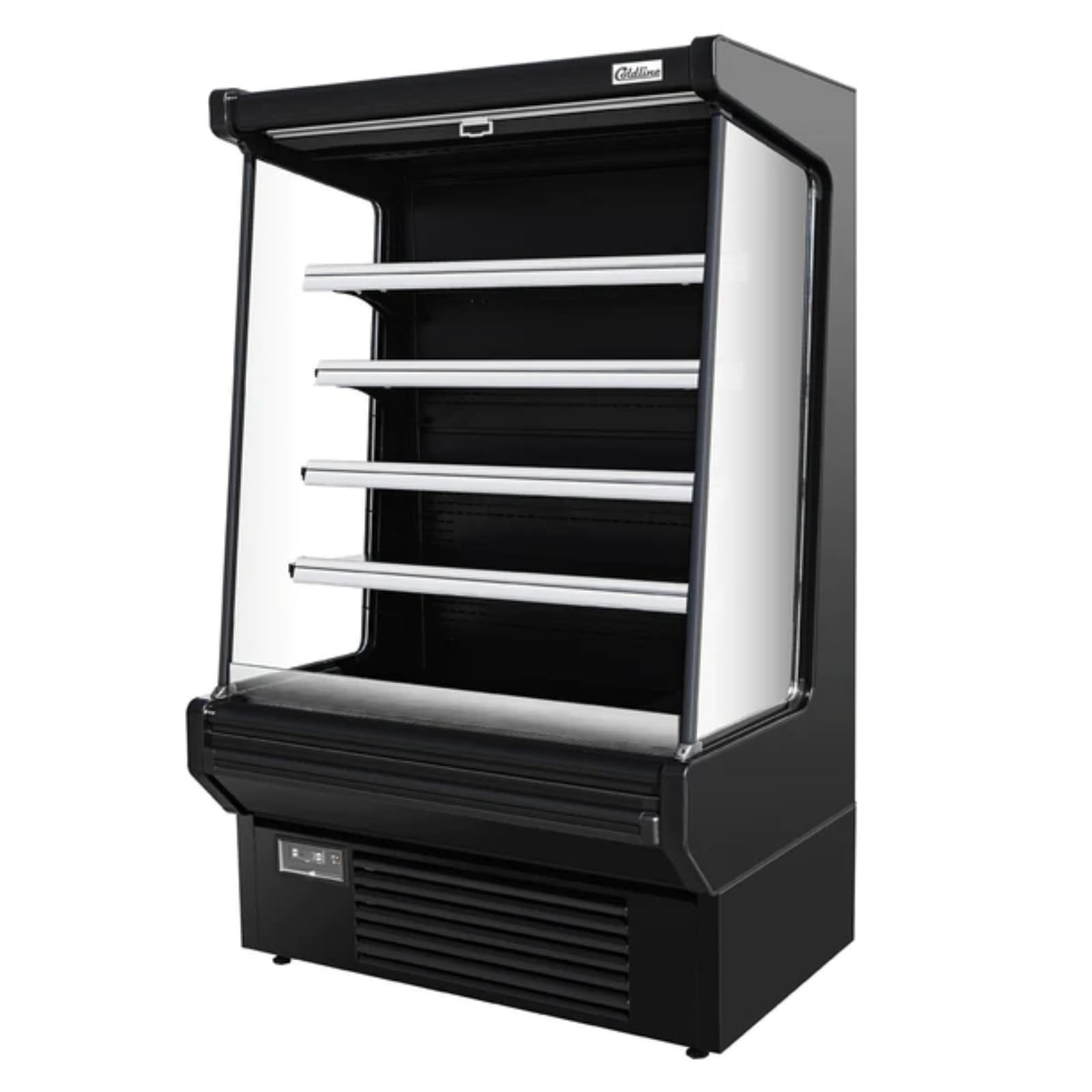 FRICOOL Food Refrigerated Display Case for Commercial Bakery Pastry Front Open Air Refrigerated Display Cooler Case, Movable Shelves and Adjustable Legs, 36~41℉ (61.4 Inches, Black)