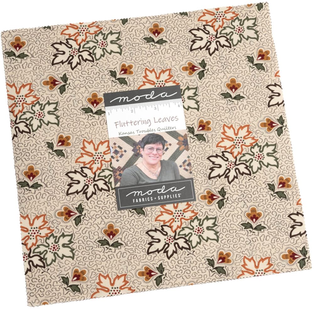 Kansas Troubles Fluttering Leaves Layer Cake 42 10-inch Squares Moda Fabrics 9730LC