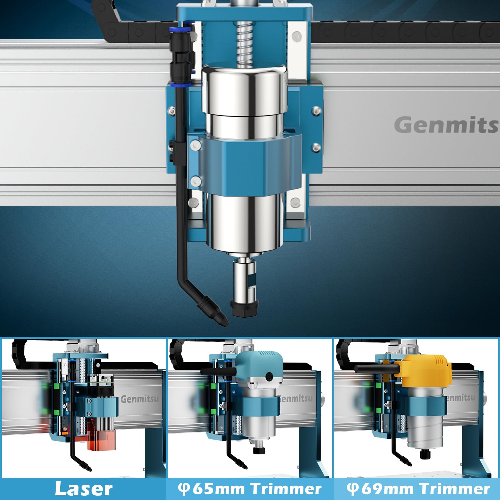 Genmitsu 3030-PROVer MAX CNC Router Machine with Linear Guide & Ball Screw Motion, Achieve ±0.05mm Accuracy for High Precision Metal Aluminum Copper Acrylic Engraving, Supports 4th Axis Rotary Kit