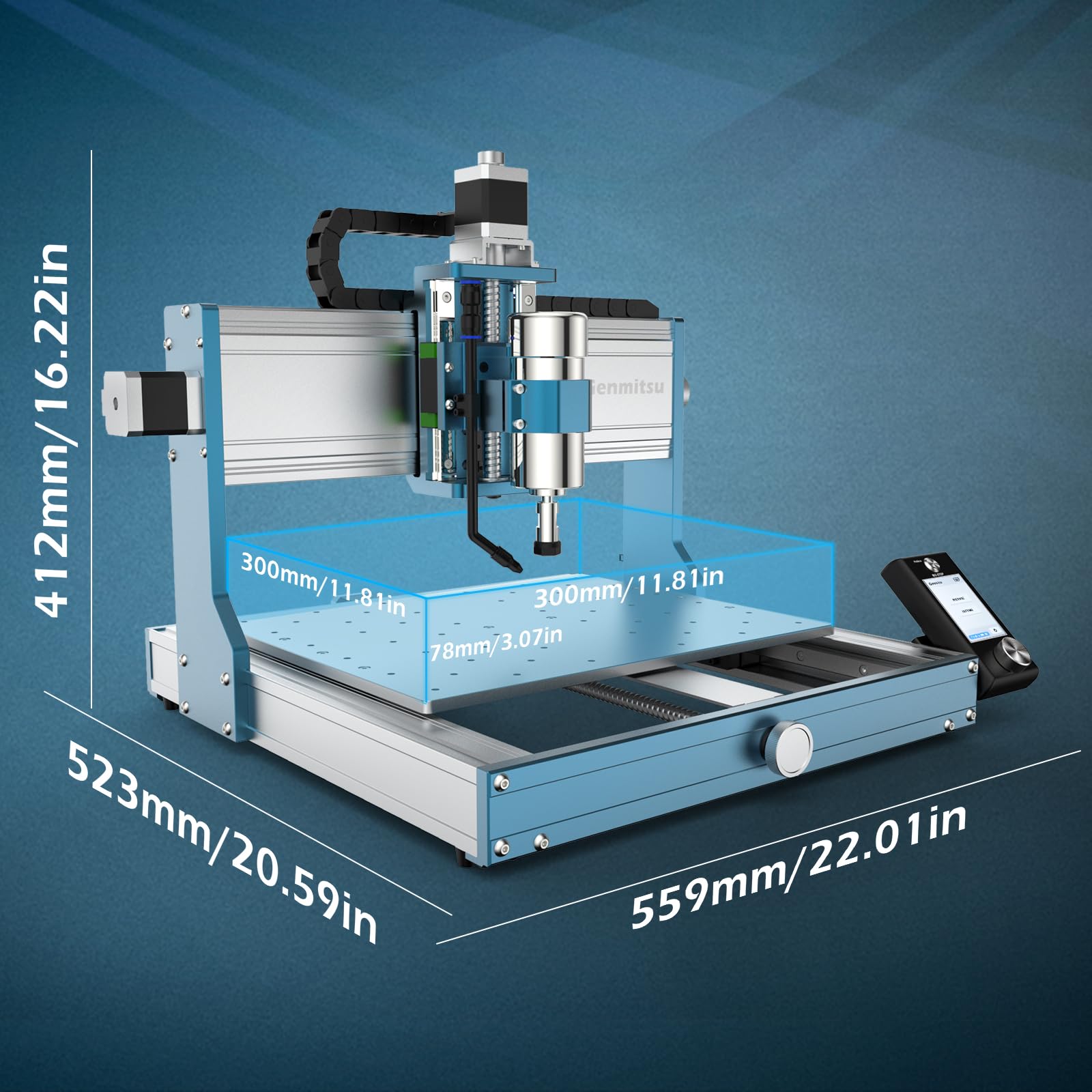 Genmitsu 3030-PROVer MAX CNC Router Machine with Linear Guide & Ball Screw Motion, Achieve ±0.05mm Accuracy for High Precision Metal Aluminum Copper Acrylic Engraving, Supports 4th Axis Rotary Kit