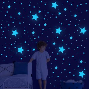 421Pcs Glow in The Dark Stars Ceiling Stars Glow in The Dark Space Planet Universe Galaxy Wall Decals Ultra Glow in The Dark Wall Stickers for Boys Girls Kid Bedroom Living Room Decor Christmas Gift