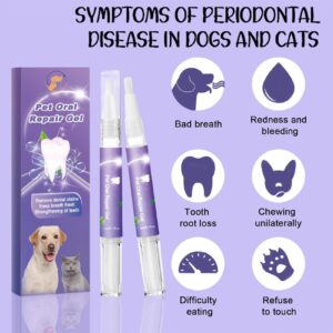 Pet Oral Repair Gel - 5 Pack Pet Oral Restoration White Gel, Targets Tartars, Without Brushing, Pet Oral Restorative Gel, Pet Oral Care Gel, Pet Breath Freshener For Dogs & Cats, 3ml